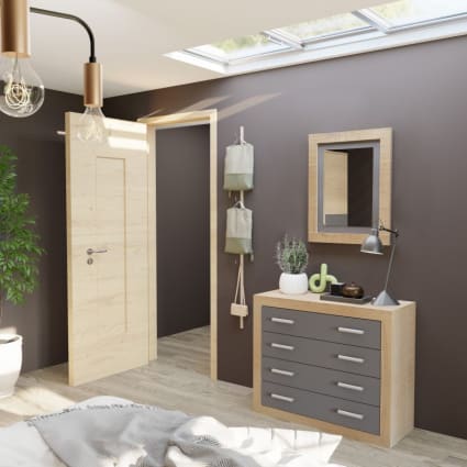 Cómoda melamina, cambria, 98 x 81,5 x 39,6 Kira | Maisons du Monde