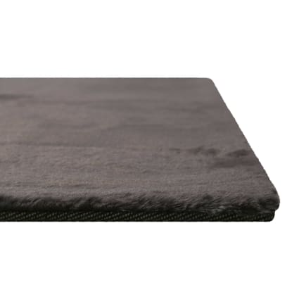 Tapis effet peau de lapin doux tufté gris pour salon, chambre 120x170 ...
