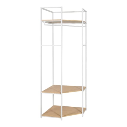 Portant vêtements d'angle en bois et métal 70x200cm June | Maisons du Monde