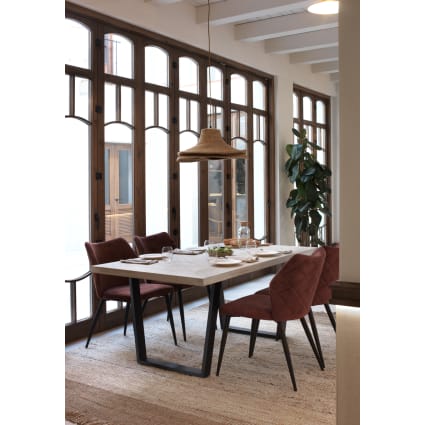 Tavolo in legno massiccio di mango patinato bianco 160x90 | Maisons du ...
