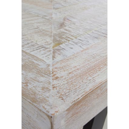 Tavolo in legno massiccio di mango patinato bianco 160x90 | Maisons du ...