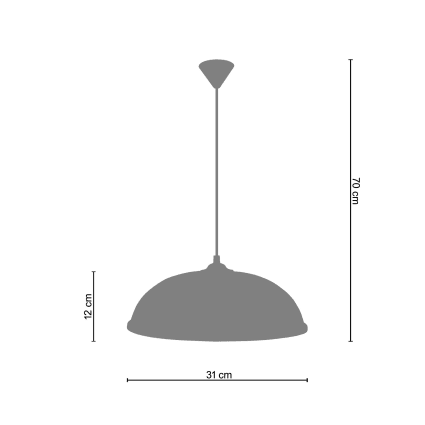 Suspension métal H70cm cuivre ;Abat-jour: cuivre Jaipur | Maisons du Monde