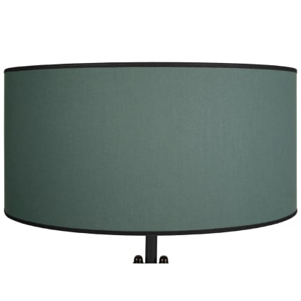 Lampada da tavolo legno ;Alt.51cm natural ;Paralume: pétrole Cashemire ...