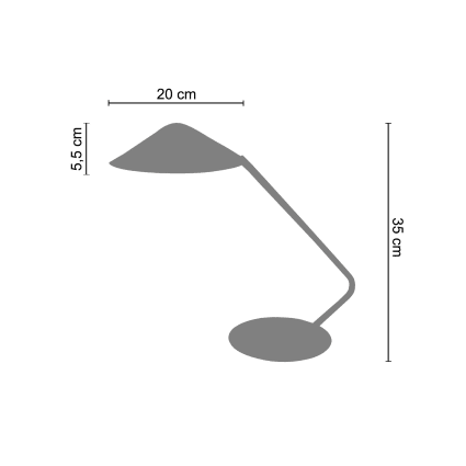 Lampe bureau metal Alt.35cm multicoldorado Pantalla: orange Ulrika ...