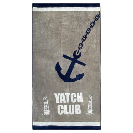 Toalla de playa "yacht club" 95x175 rizo jacquard topo | Maisons du Monde