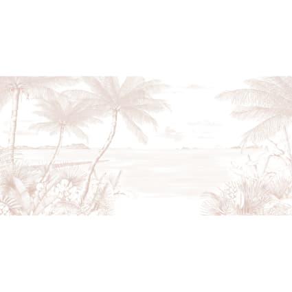 Panorama-Vliestapete tropischer Strand, Beige 300 x 250cm Luluaucrayon ...