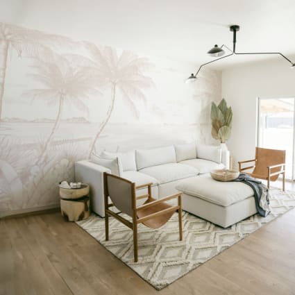 Panorama-Vliestapete tropischer Strand, Beige 300 x 250cm Luluaucrayon ...