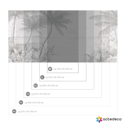 Panorama-Vliestapete tropischer Strand, Beige 300 x 250cm Luluaucrayon ...