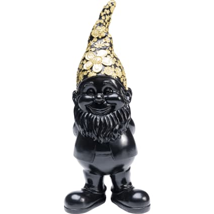 Dekofigur Stehender Zwerg aus Polyresin, schwarz und gold, H30cm Zwerg ...