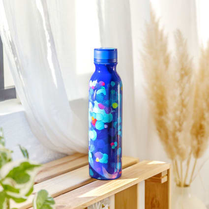 Bouteille isotherme 75 cl bleu silicone 28 x 6.8 cm x 7 cm Large keep ...