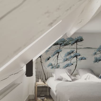 Panorama-Vliestapete Strand des Beckens, Farben 300 x 250cm Casa luci ...