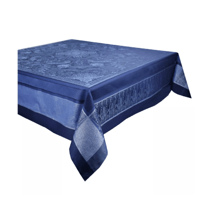 Nappe carrée antitache coton mélangé bleu 174x174 cm Persina crepuscule ...