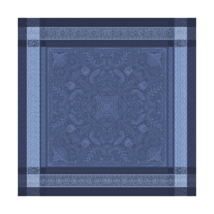 Nappe carrée antitache coton mélangé bleu 174x174 cm Persina crepuscule ...