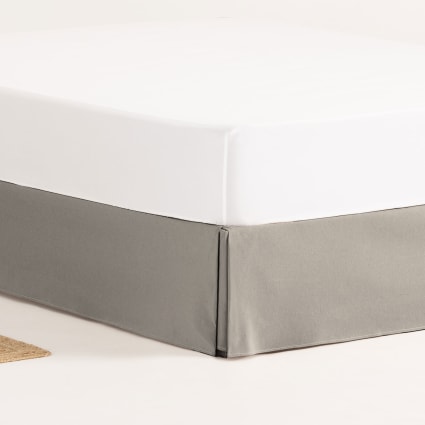 Cubre canapé algodón alto 30 cm cama 180x200 cm gris Lisos | Maisons du ...