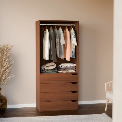 Módulo armario con 4 cajones y 1 armario, nogal Modulo | Maisons du Monde