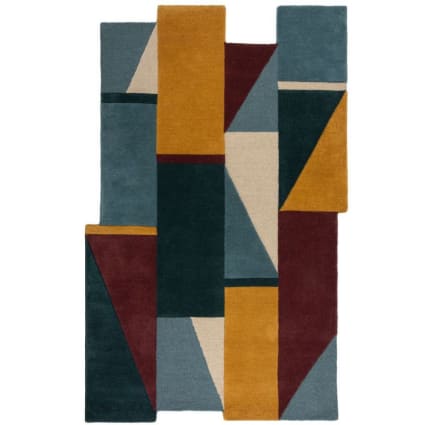 Tapis en laine forme originale multicolore Shuffle | Maisons du Monde