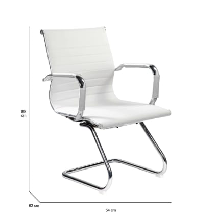 Sedia in Ecopelle Bianco Artena | Maisons du Monde