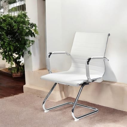 Sedia in Ecopelle Bianco Artena | Maisons du Monde