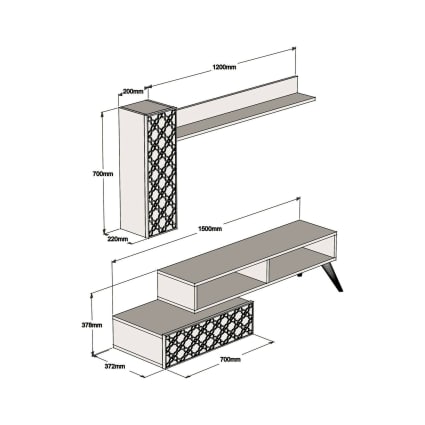 Wohnwand in Nussbaum-Dekor Ardara | Maisons du Monde