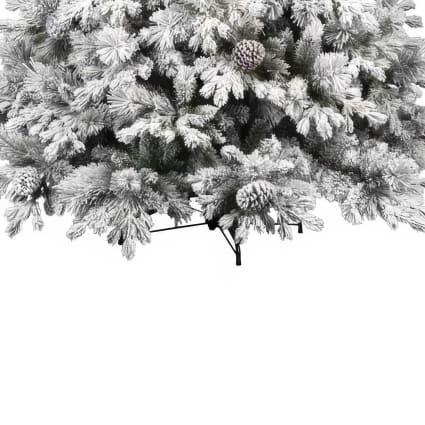 Albero di Natale con neve e pigne in PE PVC PP ø122x180H cm, 1517 rami ...