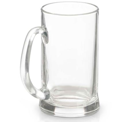 lot de 6 chopes à bière en verre avec poignées 650ml | Maisons du Monde