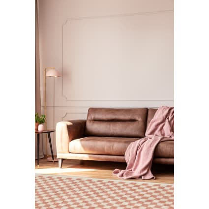 Tapis doux et confortable facile à entretenir rose 120 x 170 cm ...