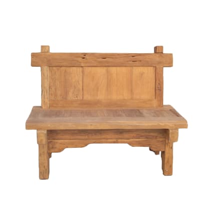 Banco rústico de madera beige anch. 120 cm Merida | Maisons du Monde