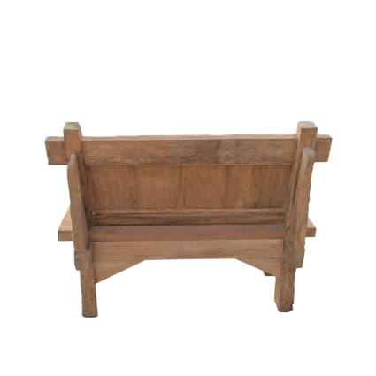 Banc rustique en bois beige L 120 cm. Merida | Maisons du Monde