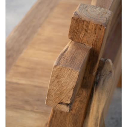 Banco rústico de madera beige anch. 120 cm Merida | Maisons du Monde