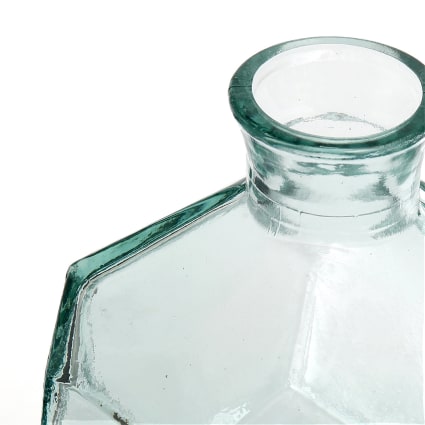 Vaso in vetro riciclato blu 16x16x18 cm Origami | Maisons du Monde