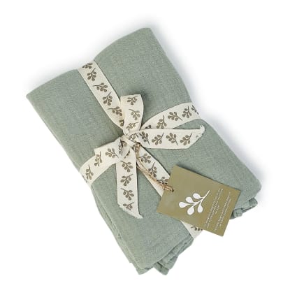 Rideau à oeillets gaze de coton céladon 140x290 Carla | Maisons du Monde