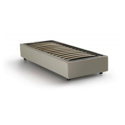 Letto Singolo in Tessuto Beige Acrostico | Maisons du Monde