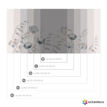 Carta da parati panoramica fiori al vento, Beige 150 x 250cm Jessica le ...