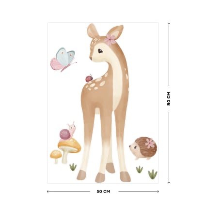 Vinilos decorativos animales del bosque 80x50cm Forêt enchantée | Maisons du Monde