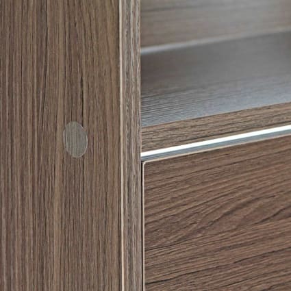 Scarpiera 4 ante effetto legno color noce 63x150cm | Maisons du Monde