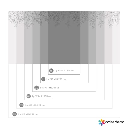 Panorama-Vliestapete mit hängender Vegetation, Schwarz und w ...