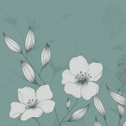 Papel pintado panorámico con un zócalo de follaje, Verde 375 ...