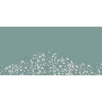 Papel pintado panorámico con un zócalo de follaje, Verde 450 ...