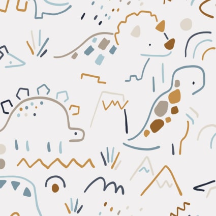 Panorama-Vliestapete mit kleinen Dinosauriern, 300 x 250cm Emilie ...