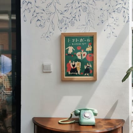 Panorama-Vliestapete mit hängender Vegetation, Blau 450 x 25 ...