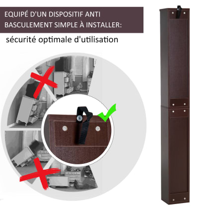 Étagère colonne range-CD dim. 21L x 20l x 175H cm Homcom | Maisons du Monde