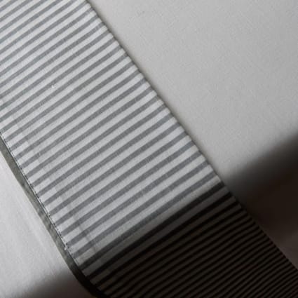 Sábanas 100% Algodón Rayas Gris Cama 105 1 Almohada 45 x 120 cm Rayas ...