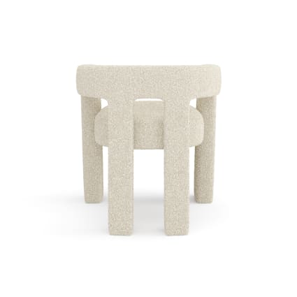 Sillón de comedor bouclé beige Alya | Maisons du Monde