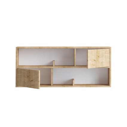 Mueble TV con patas y 2 puertas estriadas L180 cm - Blanco Dore ...