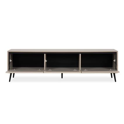 Meuble TV 3 Abattants L175 cm - ARONA - Taupe et Noir Arona | Maisons ...