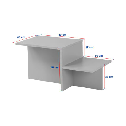 Table basse 2 niveaux L77 cm - HARMONY - Effet Marbre Harmony | Maisons ...