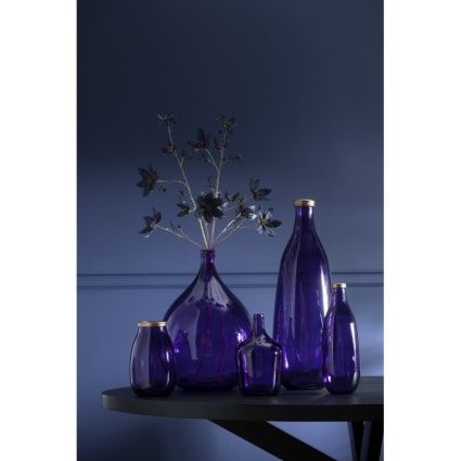 Vase en verre mauve 25x25x75 cm | Maisons du Monde