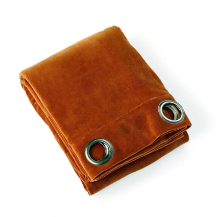 Tenda con occhielli cotone terracotta 135x260 cm Velvet | Maisons du Monde