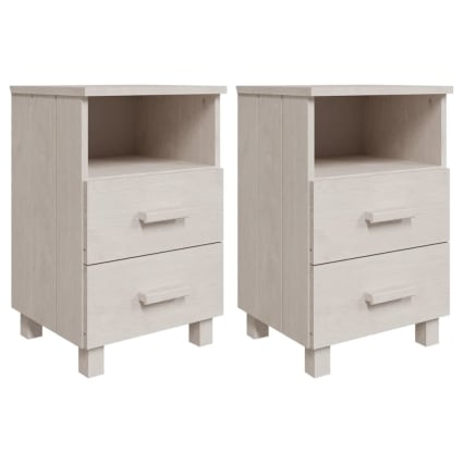 Set di 2 Comodini in legno bianco 40x35x62 cm | Maisons du Monde