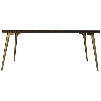 Mesa rectangular de madera y metal marron 180x90x76 Maiko | Maisons du ...